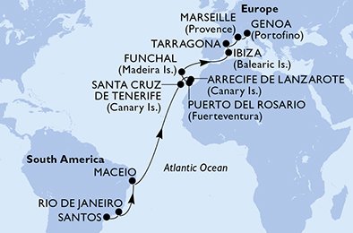 Itinerários das MSC Grand Voyages | MSC Cruzeiros