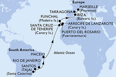 Itinerários das MSC Grand Voyages | MSC Cruzeiros
